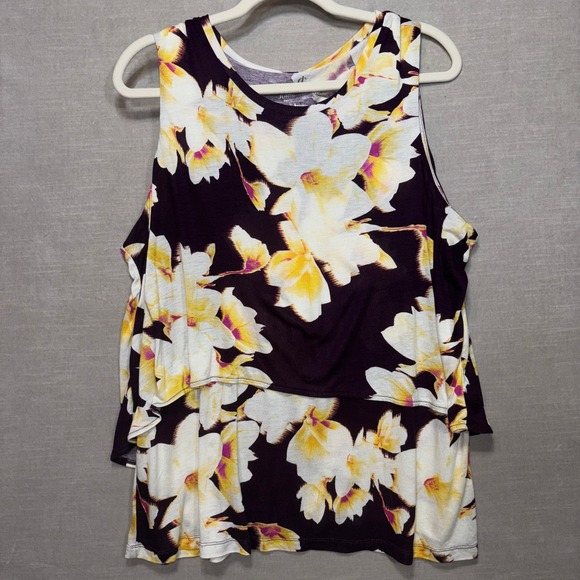 Juicy Couture | Tops | Juicy Couture Floral Print Layered Sleeveless ...